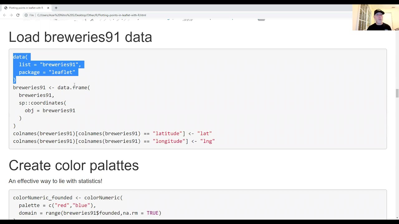 Plotting points in leaflet with R - YouTube