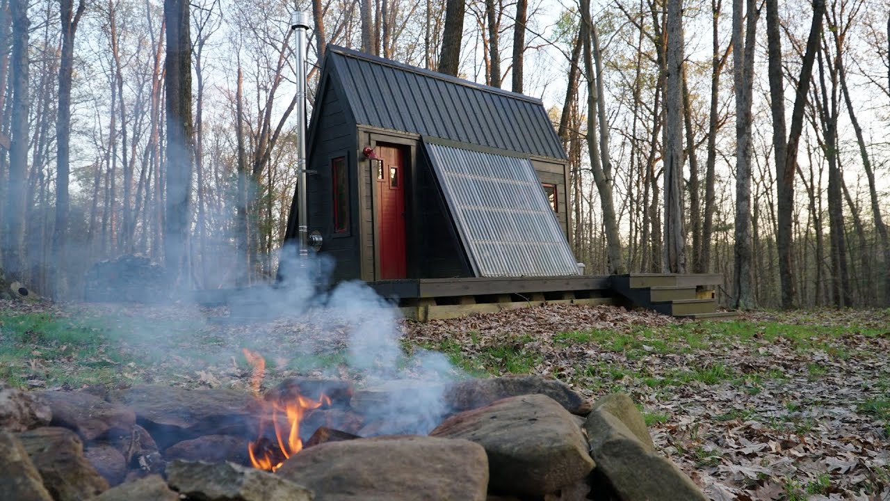 Campfire Cooking at my A-Frame Cabin - YouTube