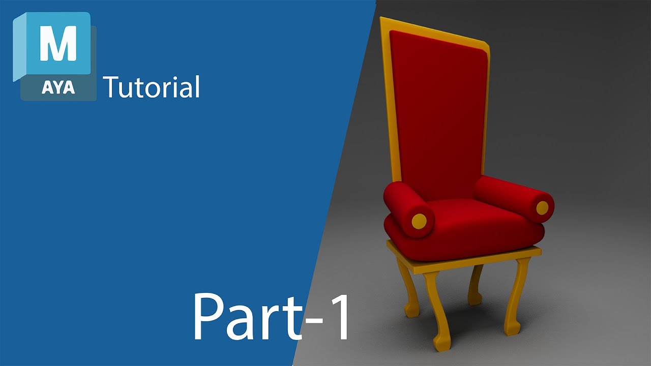 Chair 3D modeling tutorials for beginners In Autodesk Maya (Part-1 ...