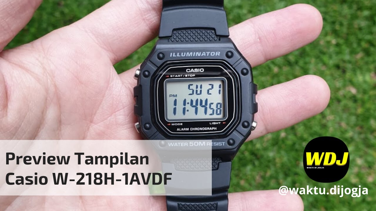 Preview Casio W-218H-1AVDF - YouTube