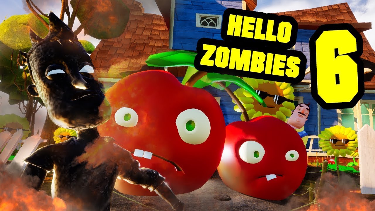 HELLO ZOMBIES 6 - Hello Neighbor Plants vs Zombies Mod - YouTube