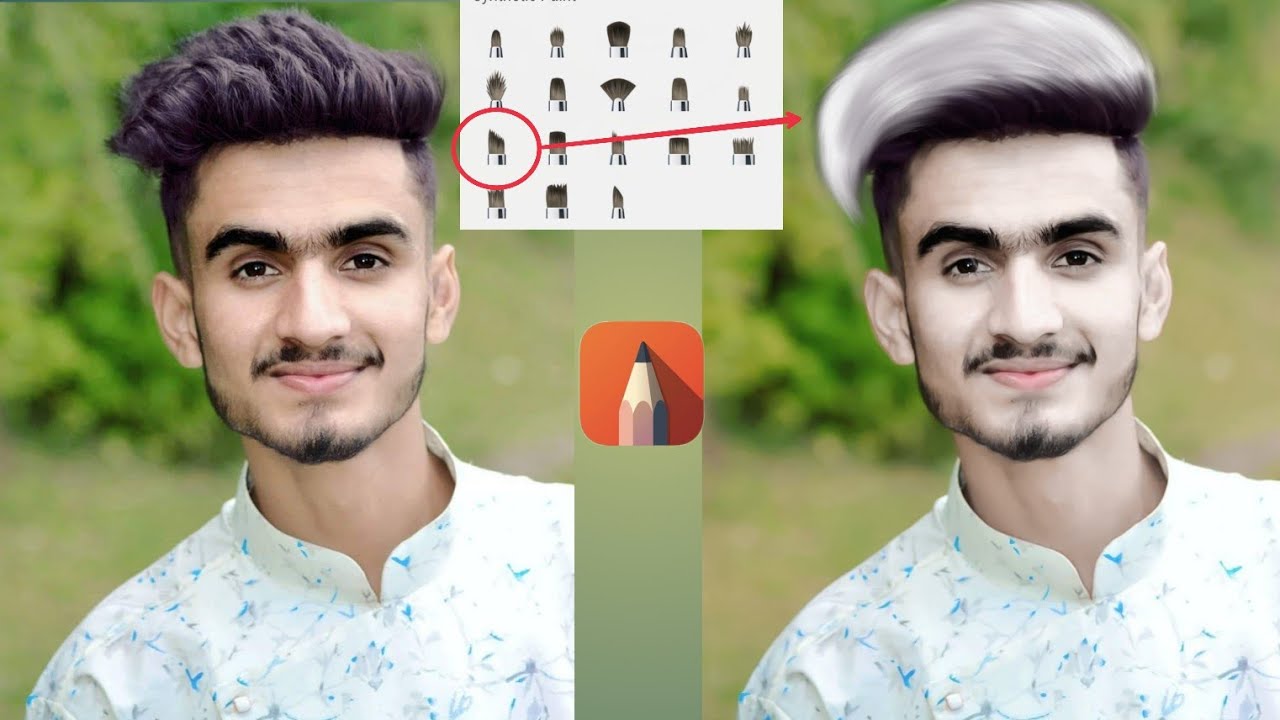 PicsArt White Hair style editing | style hair editing in PicsArt ...