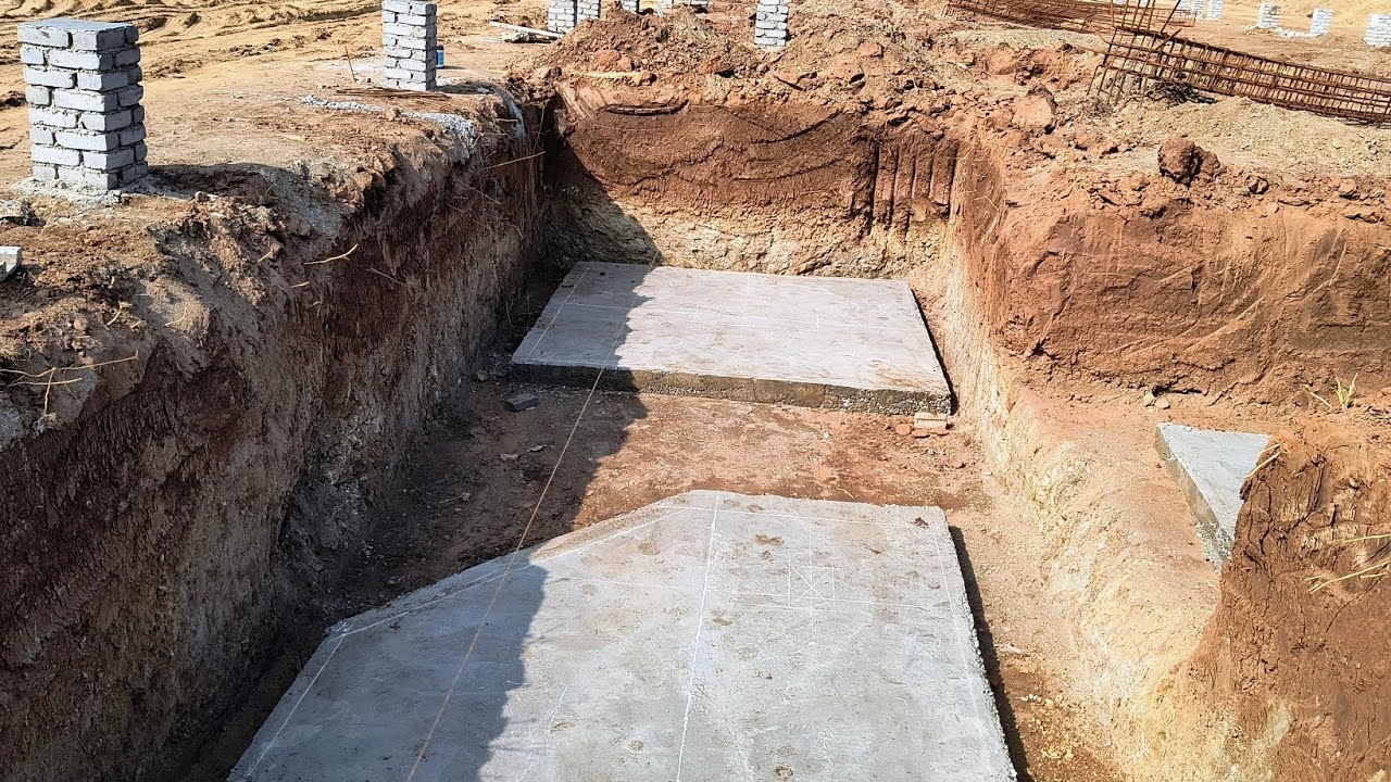 Footing Layout & Column layout | on site working layout factory ...