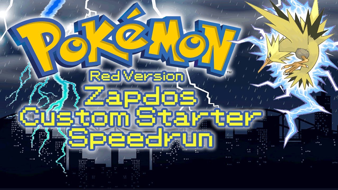 Pokemon Red Zapdos Custom Starter Speedrun in 2:11:27 - YouTube