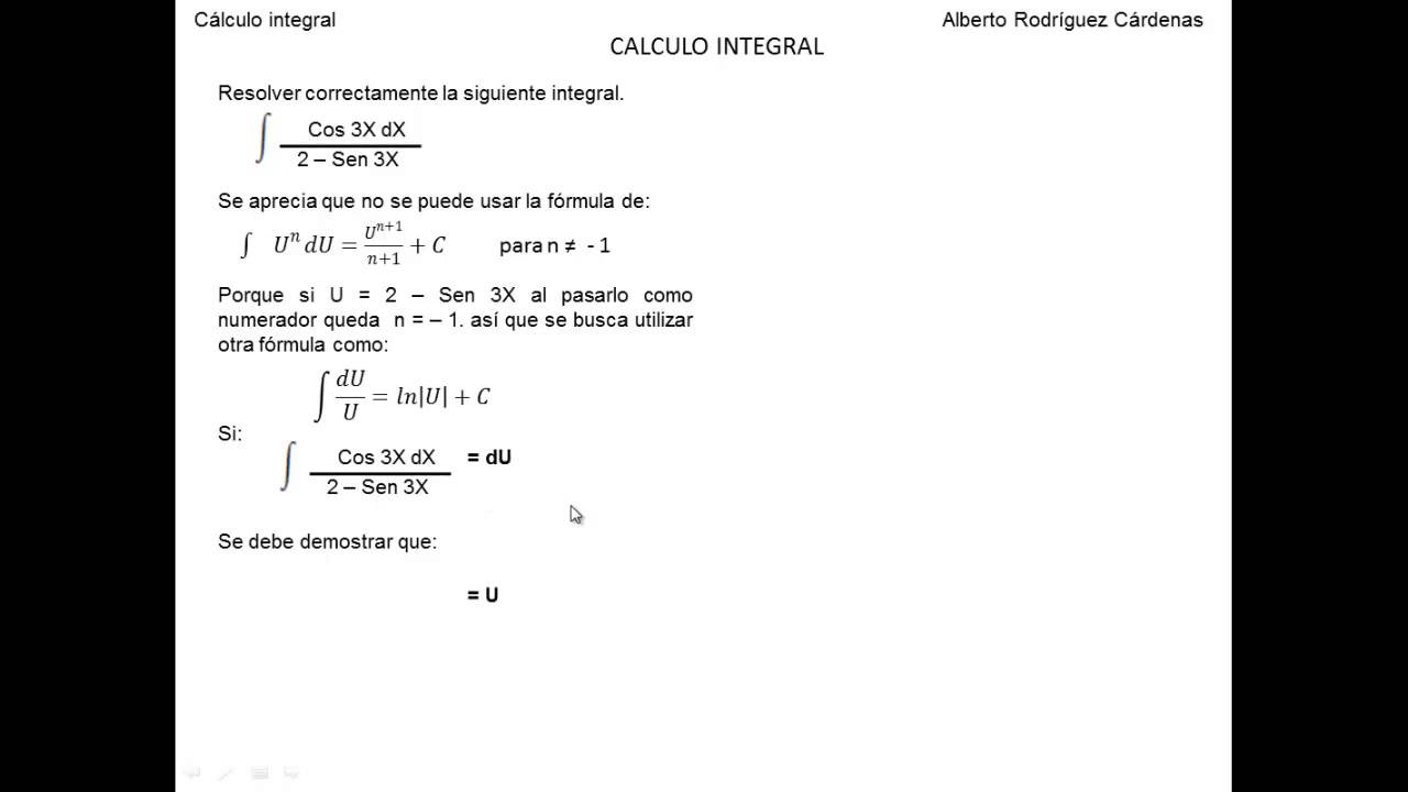integral de logaritmo natural del mtro. Alberto Rodriguez Cardenas ...