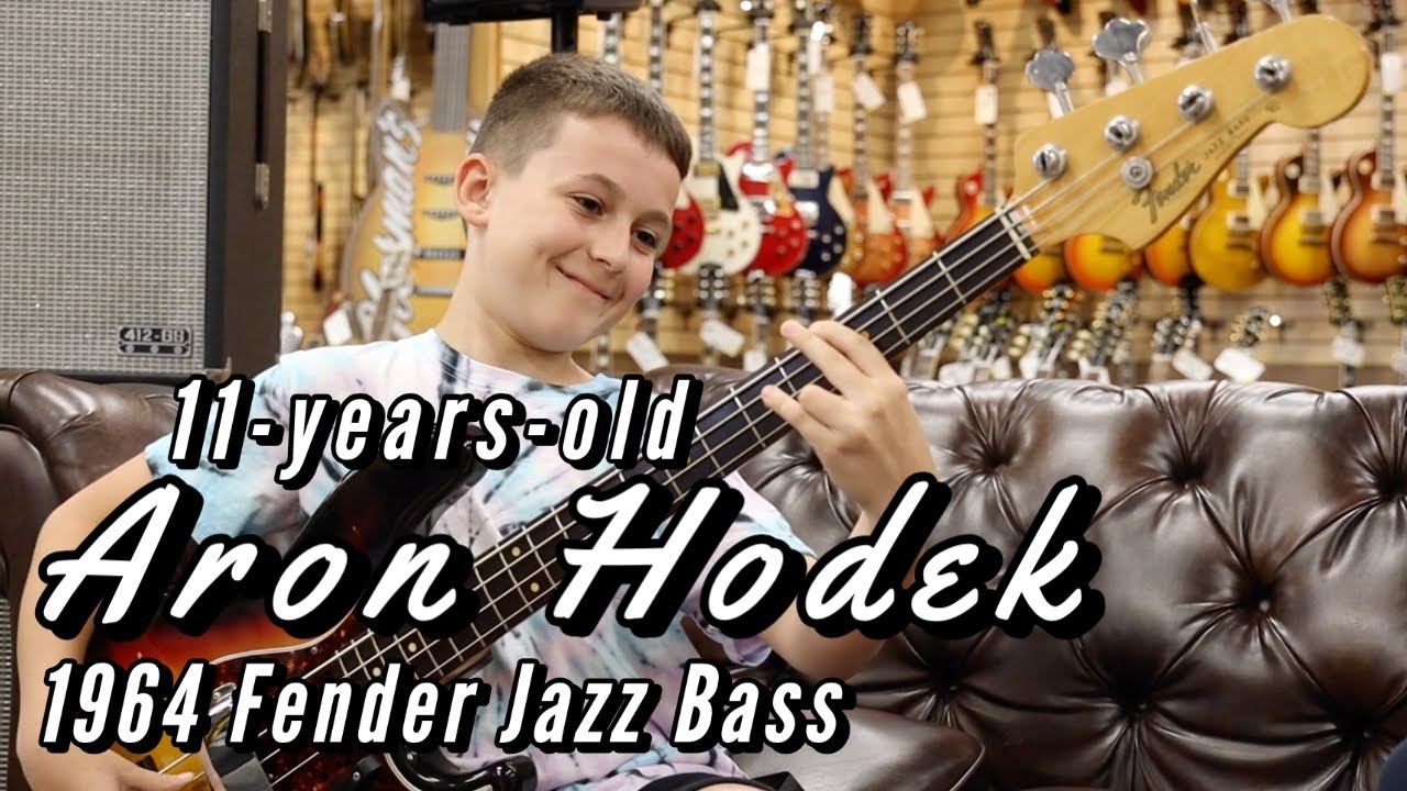 11-years-old ARON HODEK playing a 1964 Fender Jazz Bass at Norman's ...
