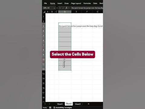 How to Use the Justify Fill Option in Excel | Quick Excel Tip! #excelhacks #excel #exceltips ...