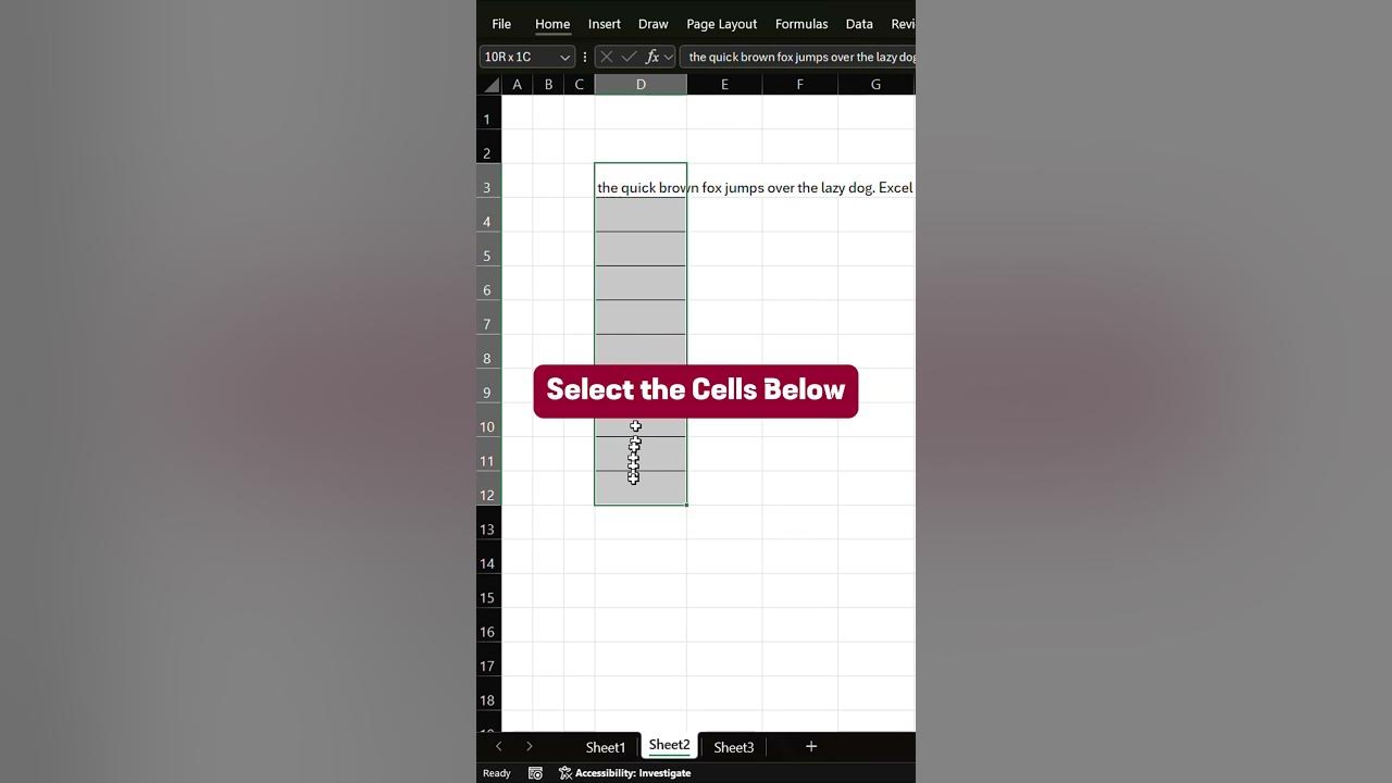 How to Use the Justify Fill Option in Excel | Quick Excel Tip! #excelhacks #excel #exceltips ...