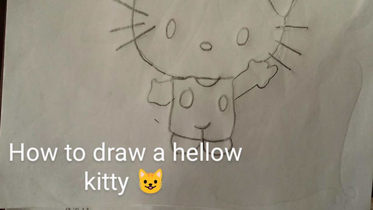 how to draw a hellow kitty 😺 very easy drawing - YouTube