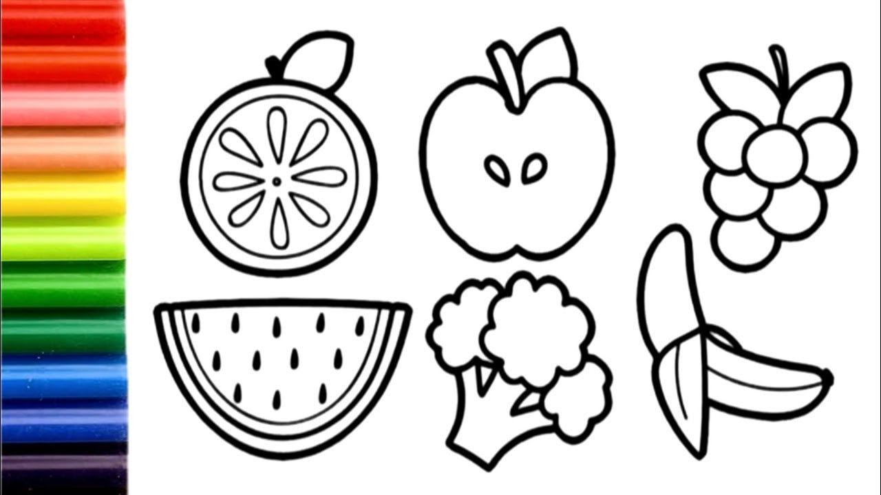 How to Draw Fruits Step by Step for Beginners | Different Types of ...