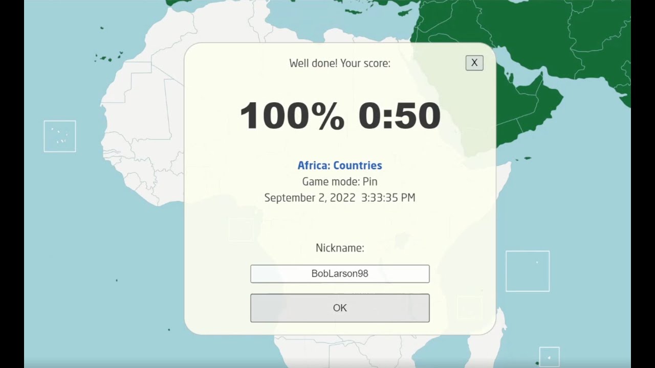 Seterra African Countries | 50 Second Speedrun - YouTube