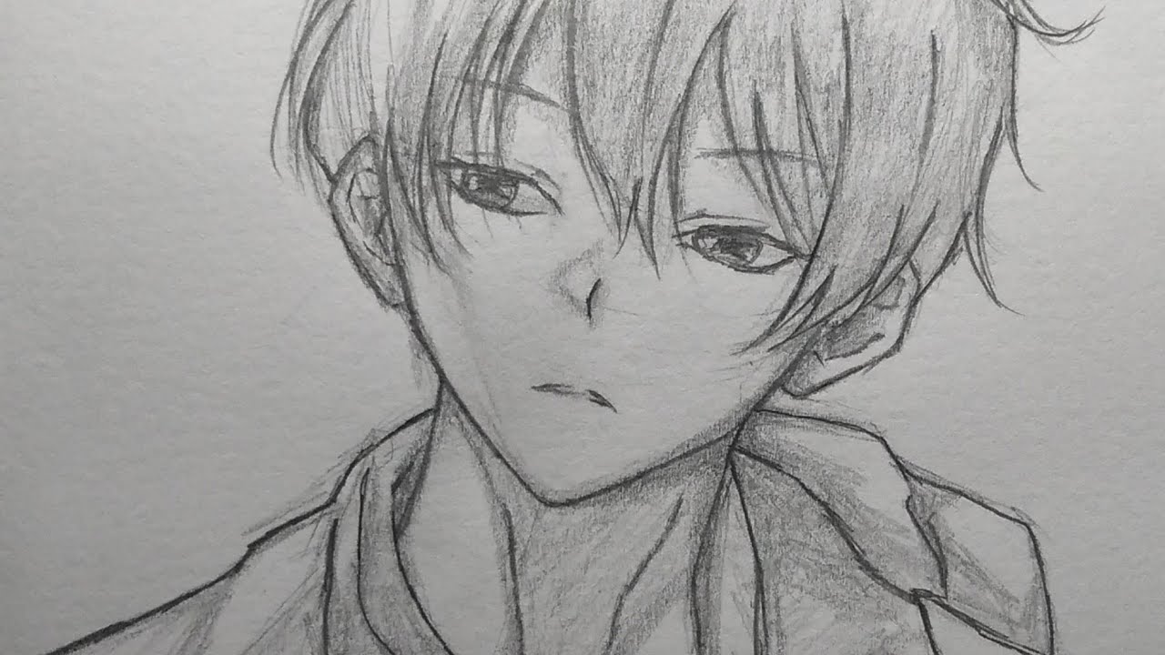 How To Draw an Anime Boy [Hotaro Oreki-]-For Beginners【タイムラプス】アニメ少年の描き方 ...