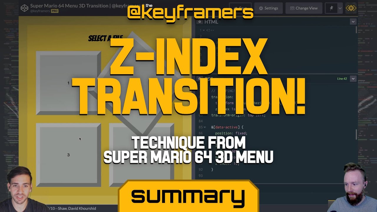 Z-Index Transition! | SUMMARY from Super Mario 64 3D Menu Transition ...