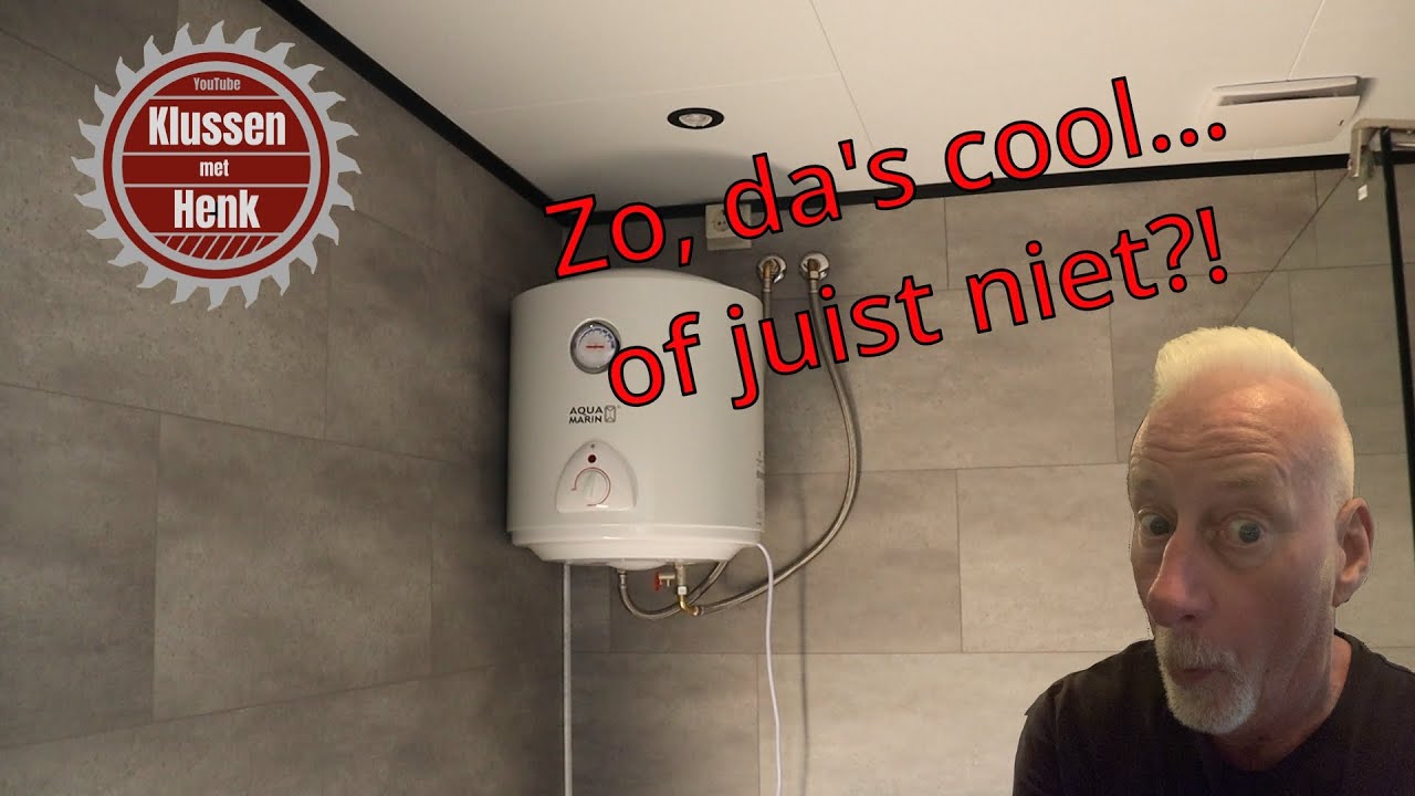 Tuinhuis afwerken deel 13 Boiler ophangen en aansluiten - YouTube