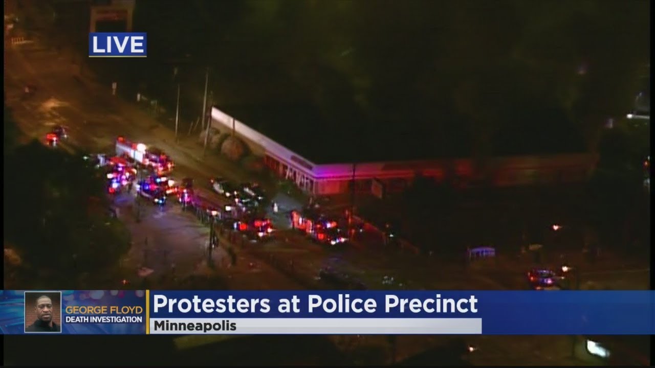 2nd Day Of Protests At MPD 3rd Precinct Devolves Into Flames - YouTube