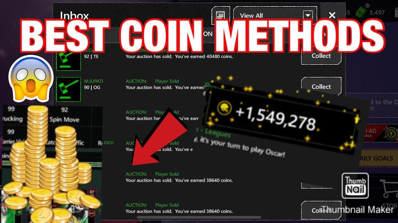 BEST COIN METHODS IN MADDEN MOBILE!!💥MAKE MILLIONS FAST - YouTube