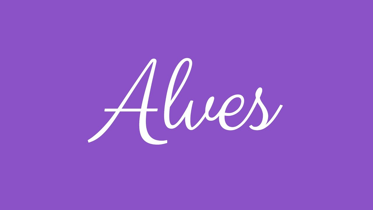 Learn how to Sign the Name Alves Stylishly in Cursive Writing - YouTube