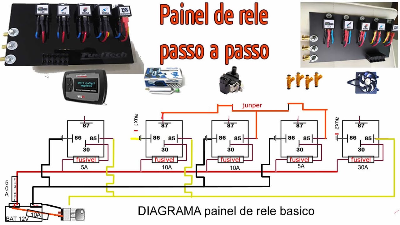 Painel de rele passo a passo - YouTube