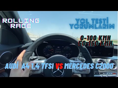 2021 Mercedes C200d vs Audi A4 Karşılaştırmalı Sürüş | Konya'dan Audi A4 Aldık | 0-100 50-150 km/h |