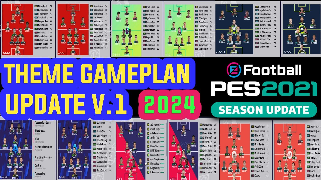 PES 2021 NEW GAMEPLAN THEME V.1.0 UPDATE 2024 - YouTube
