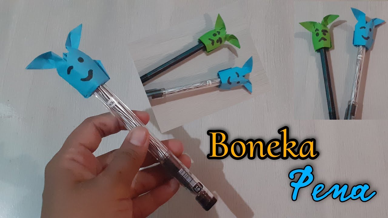Art Paper wall hanging idea || Membuat Boneka Pena dari Kertas Origami ...