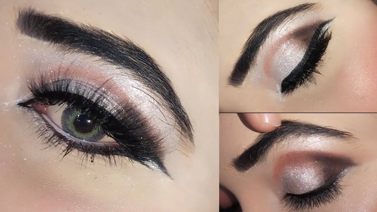 Angel Winged Eyeliner Tutoria Black Silver Eyes Makeup By Rani Ch Youtube