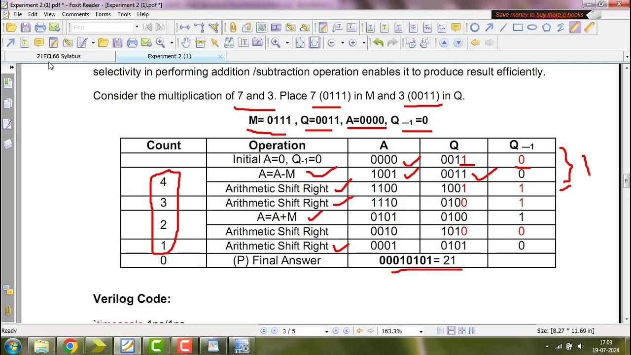 Expt 2 Booth Multiplier (4 bit) simulation with and wihout testbench ...