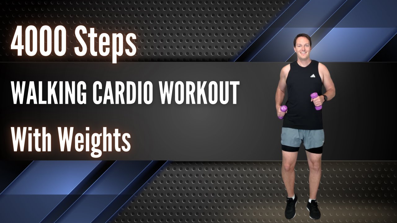 4000 Steps Indoor Walking Cardio Workout with Weights | Cardio Caminata ...