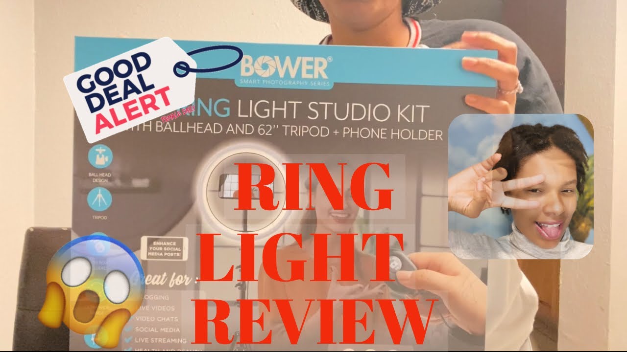 BOWER 12'' RING LIGHT STUDIO KIT REVIEW| WALMART | UNBOXING | - YouTube