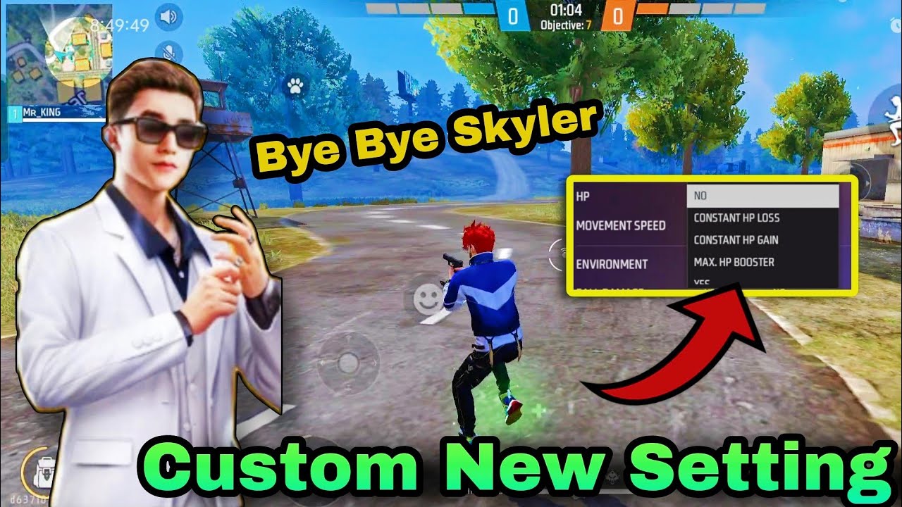 Without Skyler Best Custom Setting | Free Fire Custom Best Setting ...
