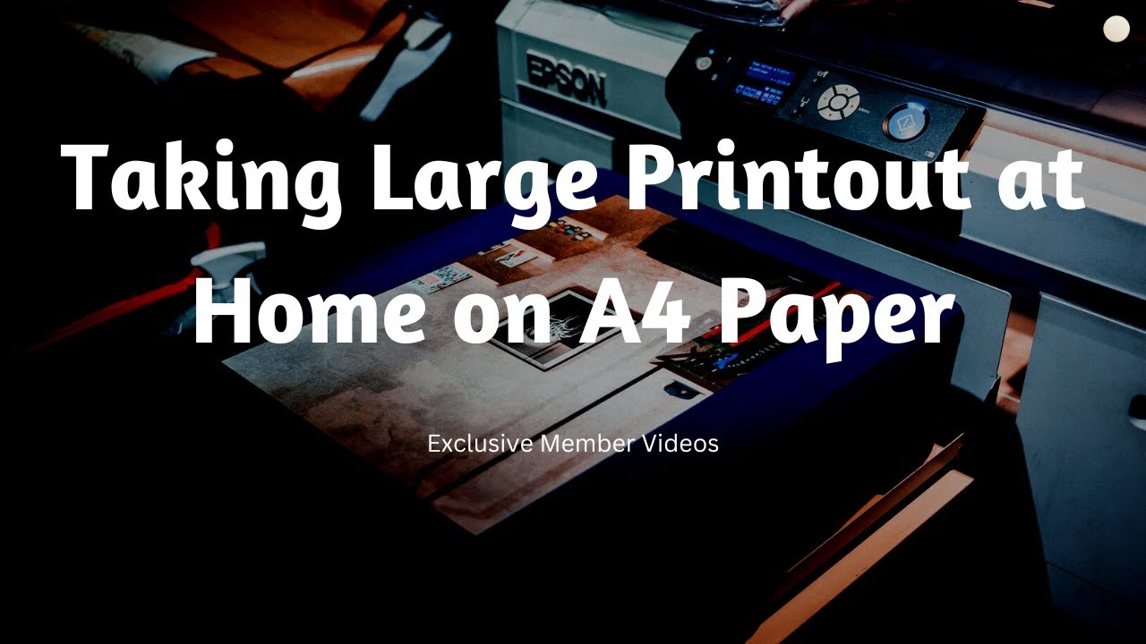 How to take Large Printout on Home A4 Printer - YouTube