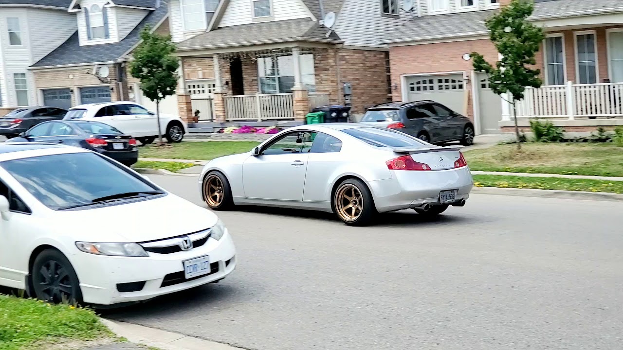 G35 coupe Skyline 350gt RHD exhaust sound - YouTube