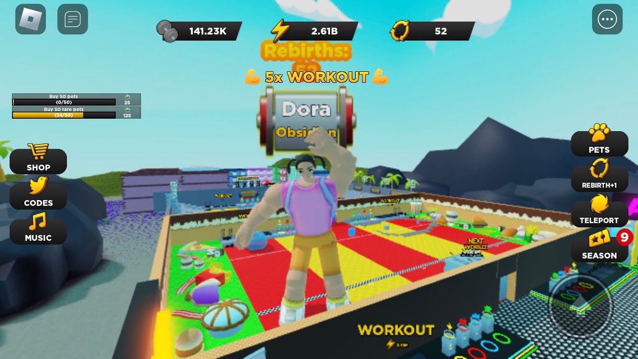 (Strongman Simulator) 60 Rebirths and 30k strength - YouTube