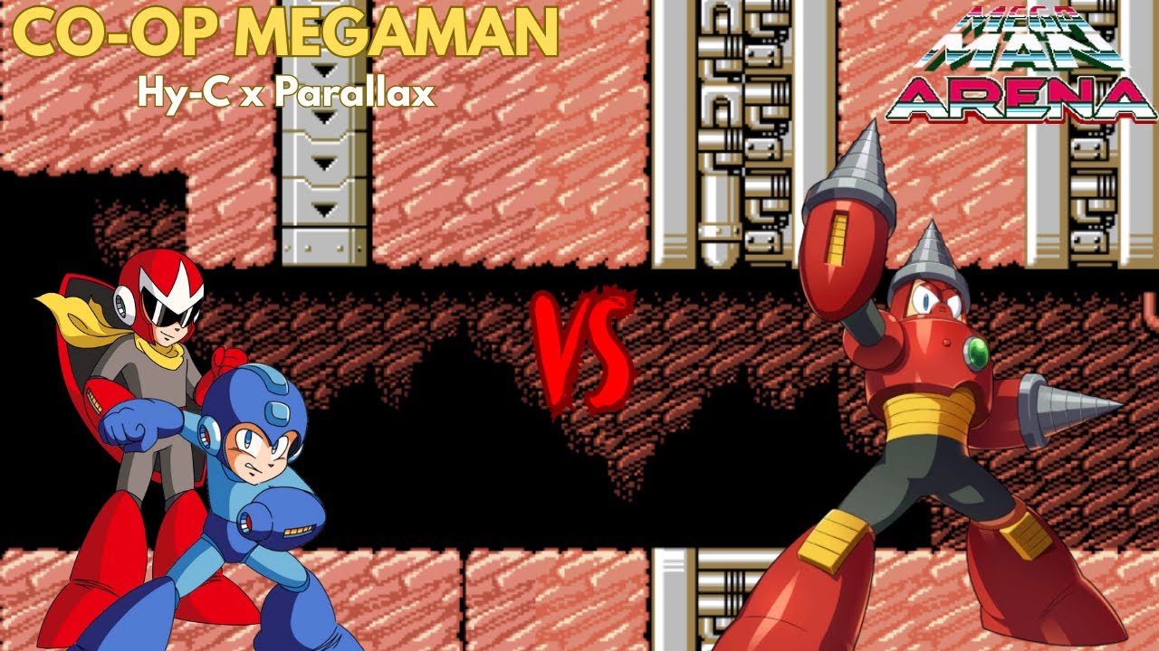 Co-Op Mega Man! - Mega Man Arena Drill Man Stage Mode - YouTube