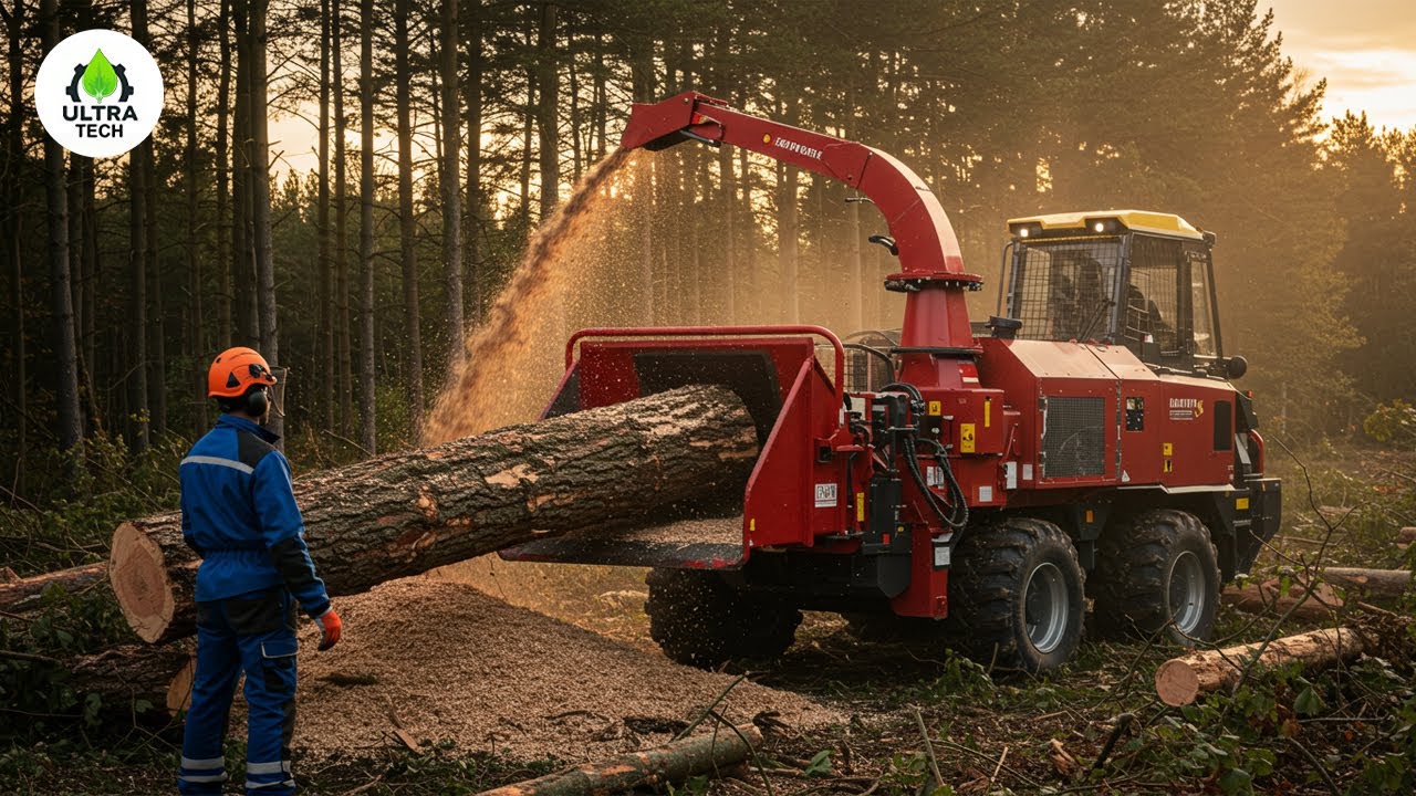 Dangerous Fastest Monster Wood Chipper In Acition | Amazing Tree ...