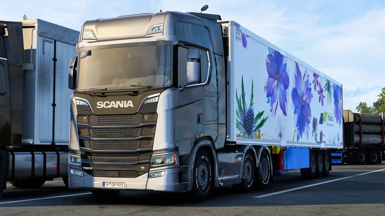 Pallets Delivery Through Romania | Scania S530 V8 | - YouTube