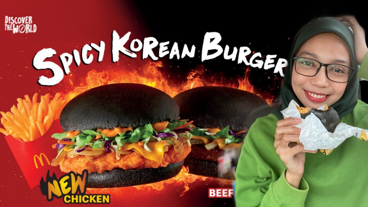 2020 McD Korean Spicy Burger | Hitam Itu Menawan | - YouTube
