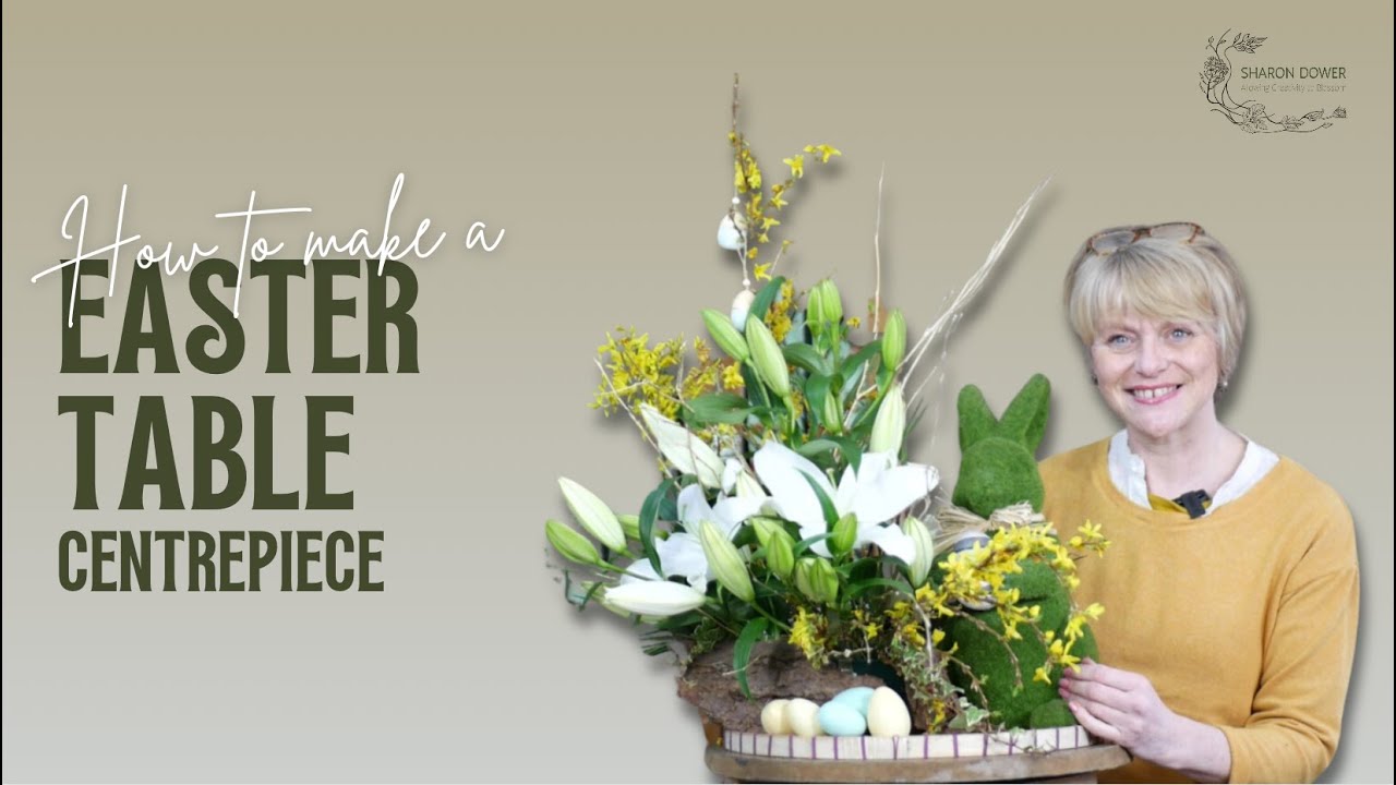 How to Create an Elegant Easter Centrepiece with Lilies and a Bunny 💐 ...