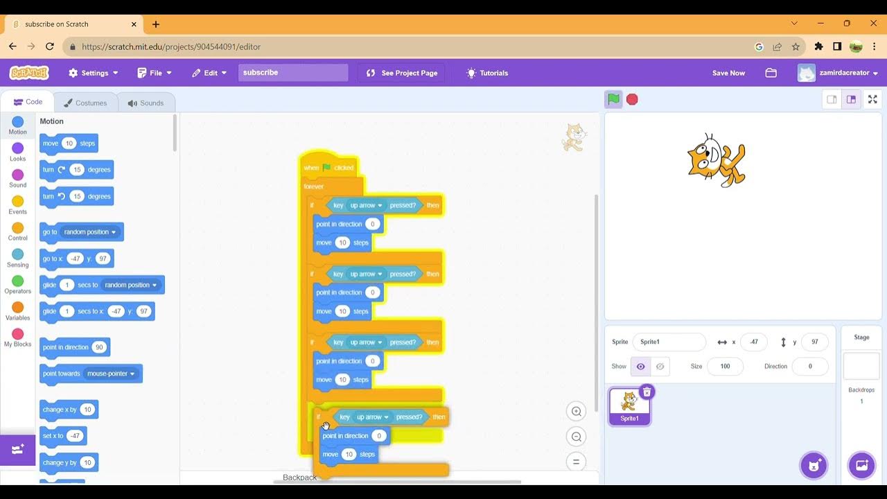 A Step-by-Step Guide to Player Movement in Scratch - YouTube