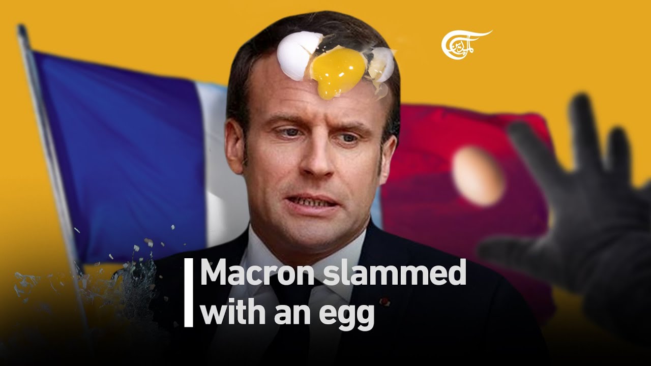 Macron Slammed With an Egg - YouTube