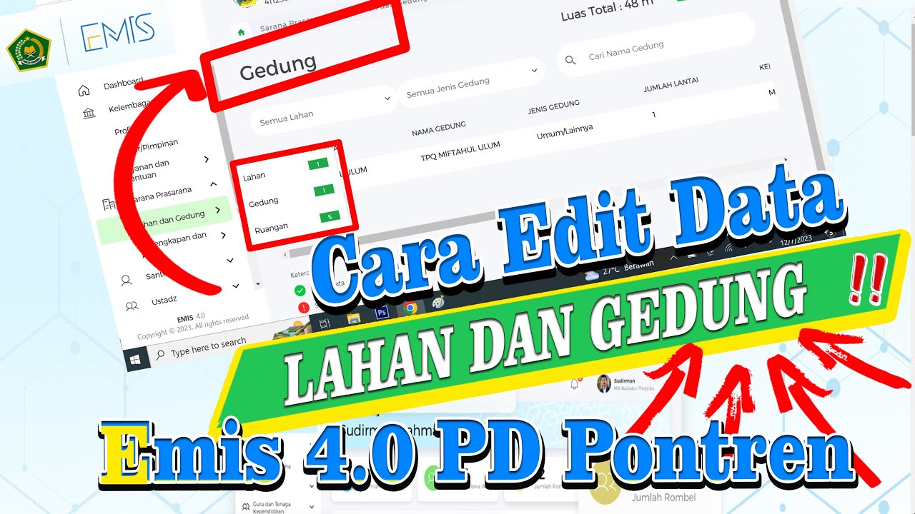 CARA EDIT DATA LAHAN DAN GEDUNG SETELAH TERLANJUR TESIMPAN | UPDATE ...