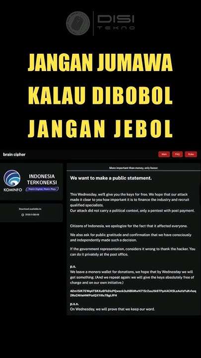 Kominfo X Brain Cipher Beri Kunci Enkripsi Gratis Dari Serangan Virus
