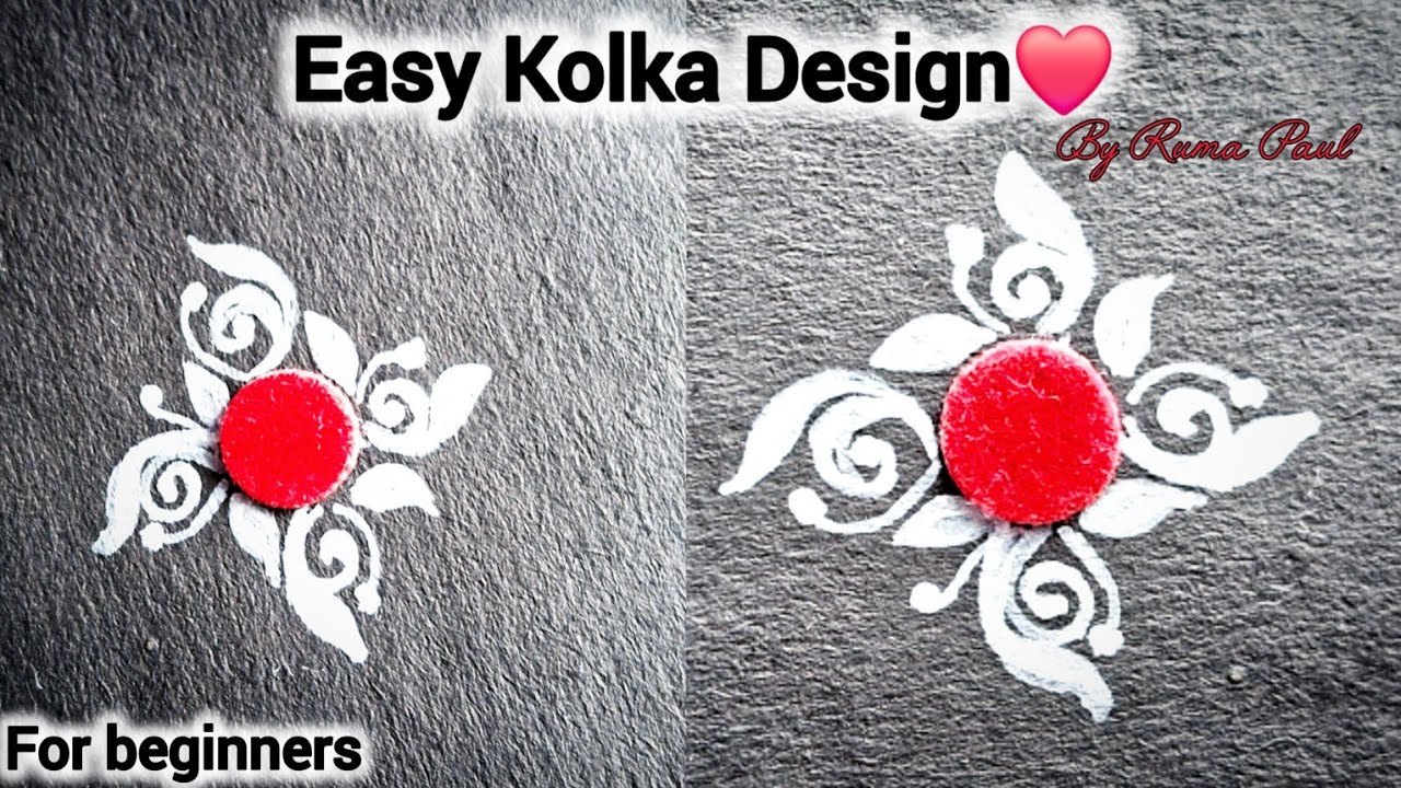 Kolka design for beginners | Round kolka by Ruma Paul.... - YouTube