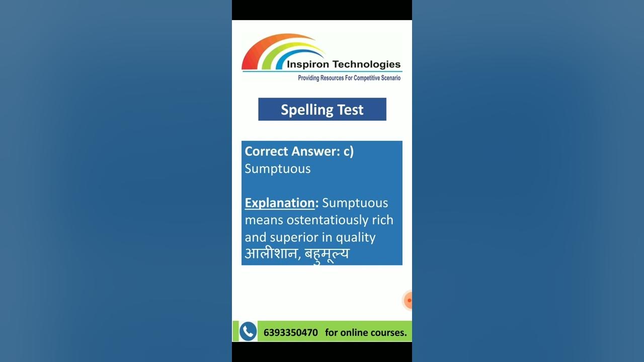 Sumptuous Hindi Meaning Spelling Test Objective Questions Best sumptuous-hindi-meaning-spelling-test-objective-questions-best