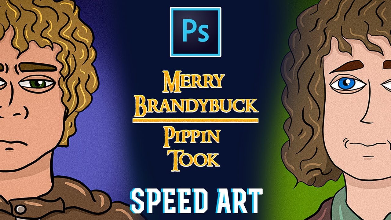 Merry Brandybuck and Pippin Took - Photoshop Speed Art #LordoftheRings ...