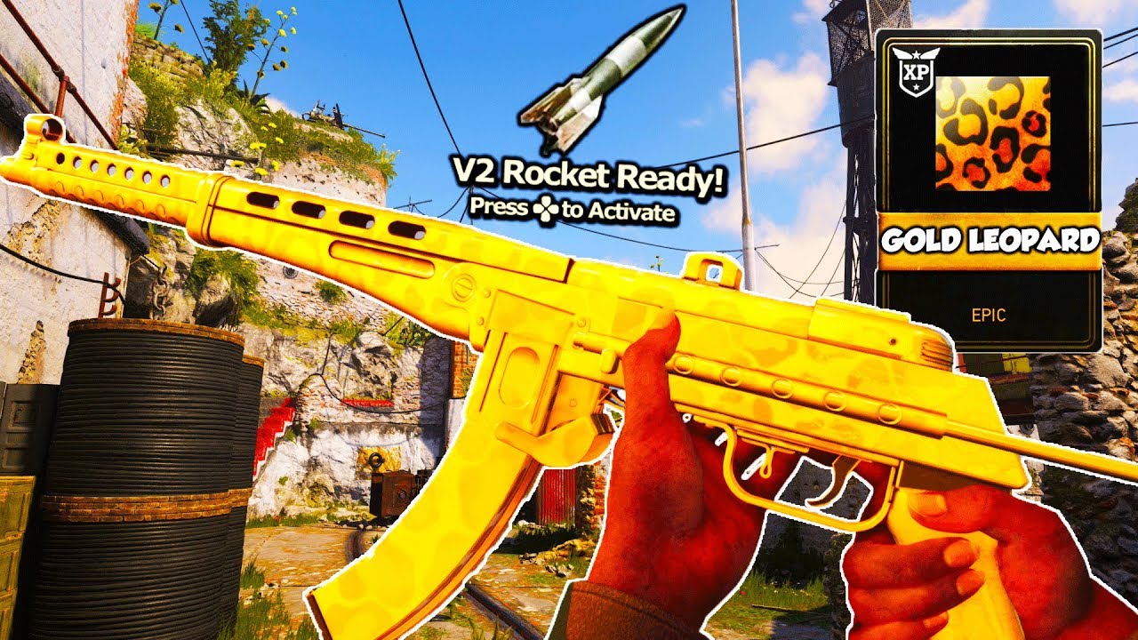 NEW GOLD LEOPARD CAMO GAMEPLAY in COD WW2! - GOLD LEOPARD CAMO V2 ...