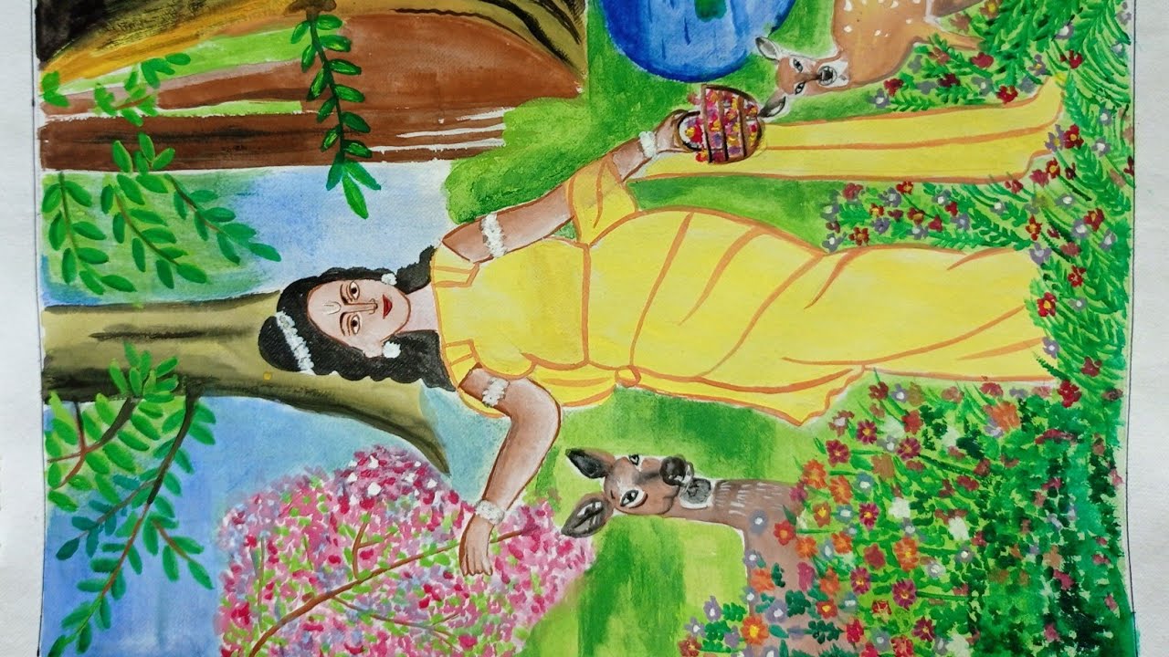 How to draw very easy shakuntala for begginer. - YouTube