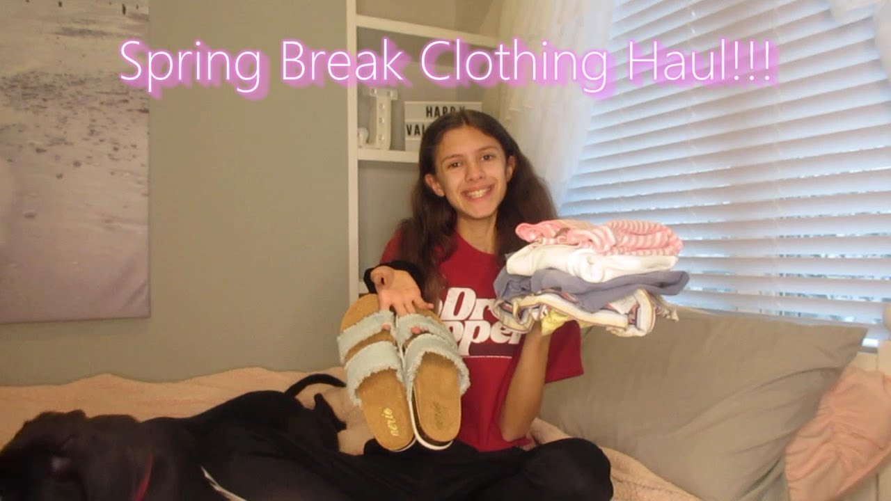SPRING BREAK CLOTHING HAUL // TRY-ON - YouTube