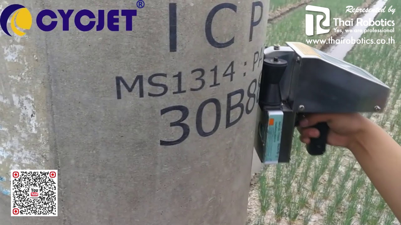 CYCJET ALT382 Handheld inkjet Printer, Large Character on Concrete Pipe ...