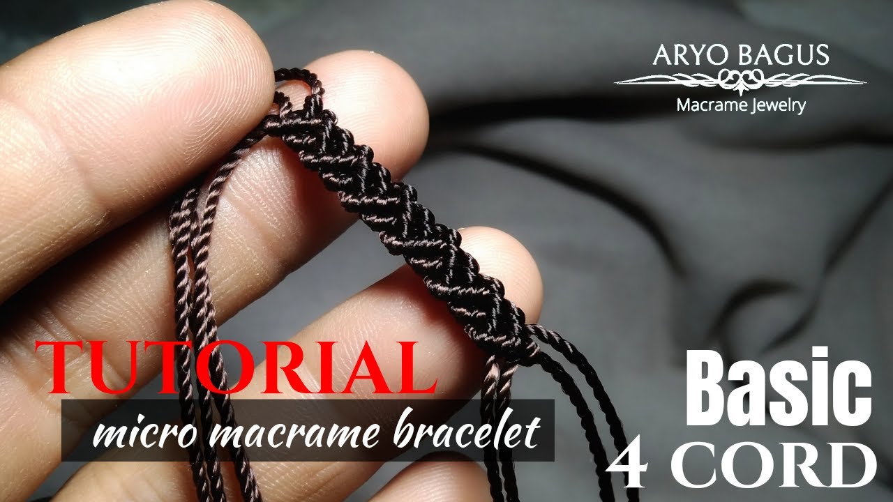 basic macrame bracelet tutorial #diybracelets #macramepattern #macramebracelettutorial - YouTube